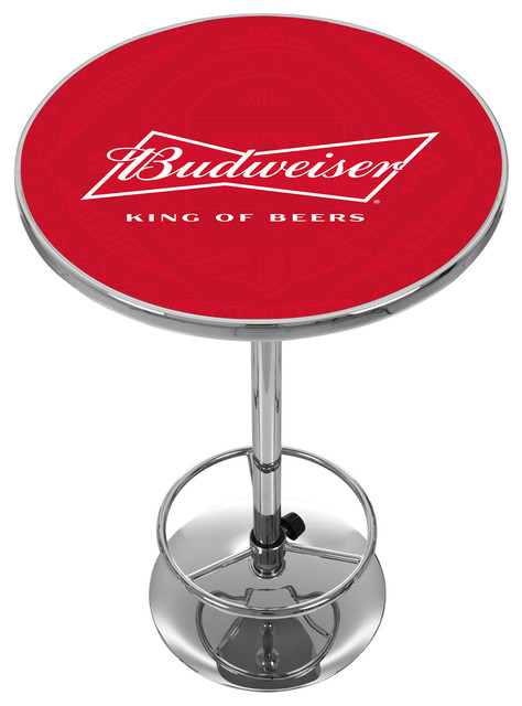 Budweiser Chrome Pub Table, Bow Tie - Contemporary - Indoor Pub And ...