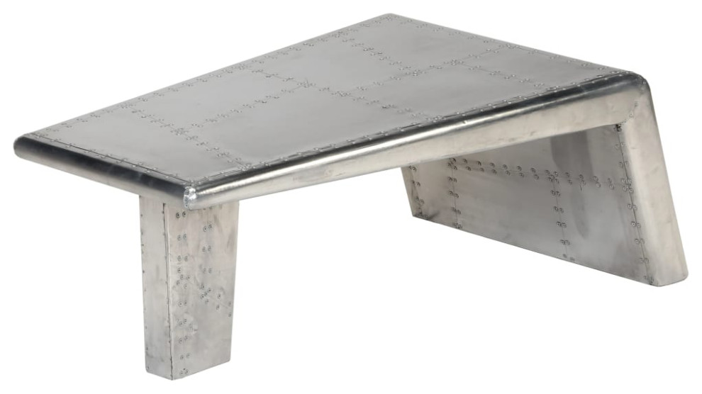 vidaXL Aviator Coffee Table Aluminum Vintage Aircraft Airman Style ...