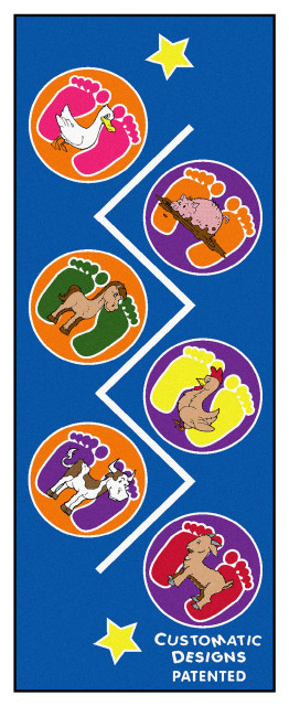 Flagship Carpets CE445-00 30"x72" Customatic Design Zig-Zag Jump Rug ...