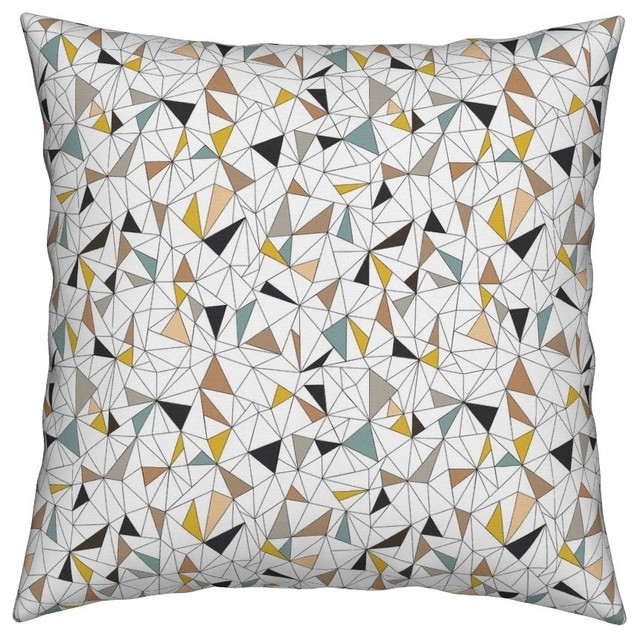 Triangles Geometric Structure Lines Flags Throw Pillow - Contemporary ...