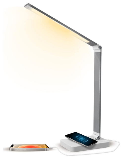 WBM SMART LED Table Lamp, Foldable Desk Lamp with Wireless Charge ...