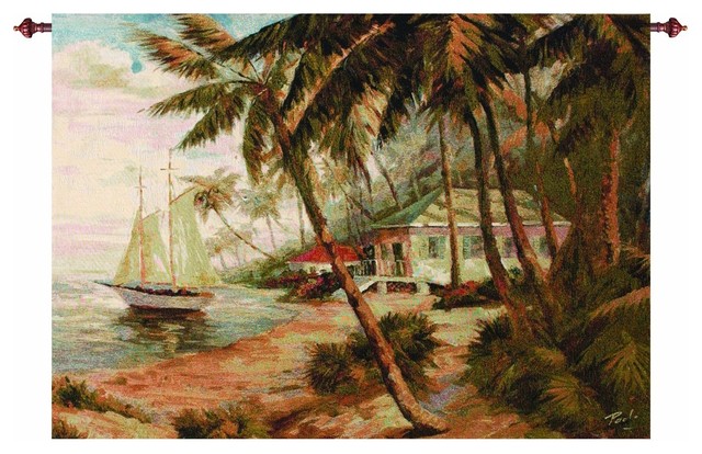 Key West Hideaway, Bol-47X35 Gwh, 35x0.5 - Tropical - Tapestries - by ...