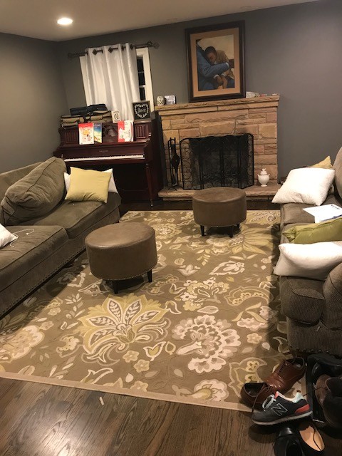 Painted fireplace and wall color