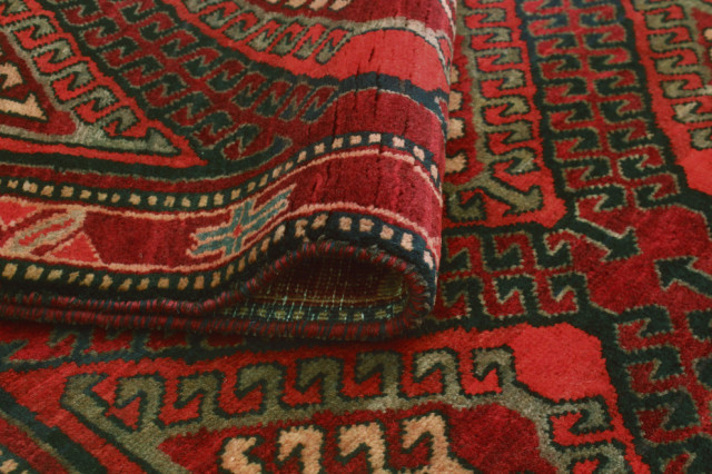 Fine Vintage Distressed Ellie Burgundy/Beige Runner, 3'2x9'5, 3'2x9'5 ...