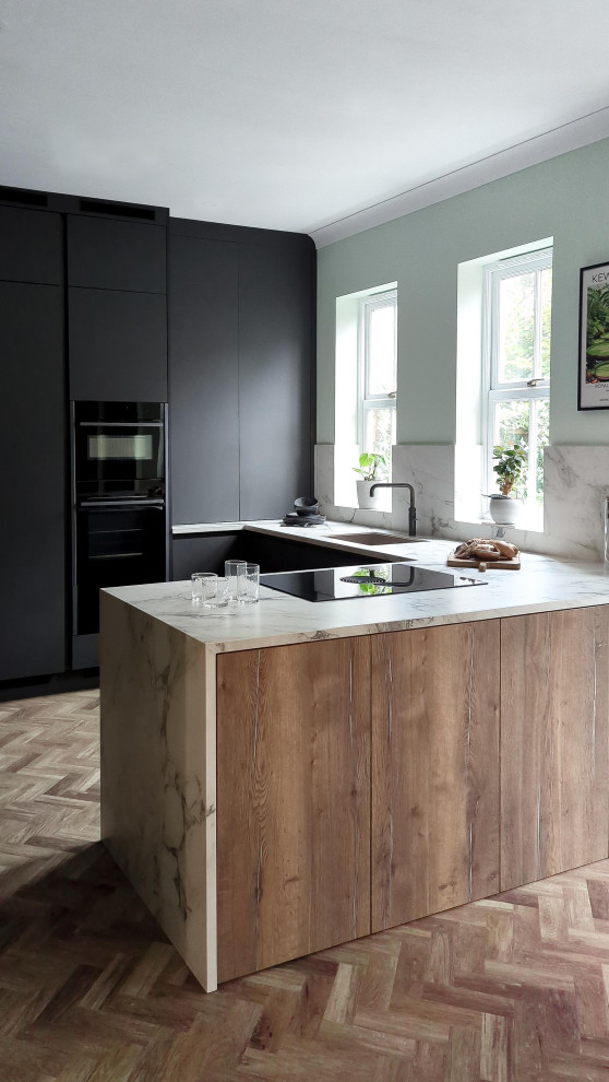 Cosmo Grey and Halifax Oak Kitchen - Modern - Kitchen - London - by ...