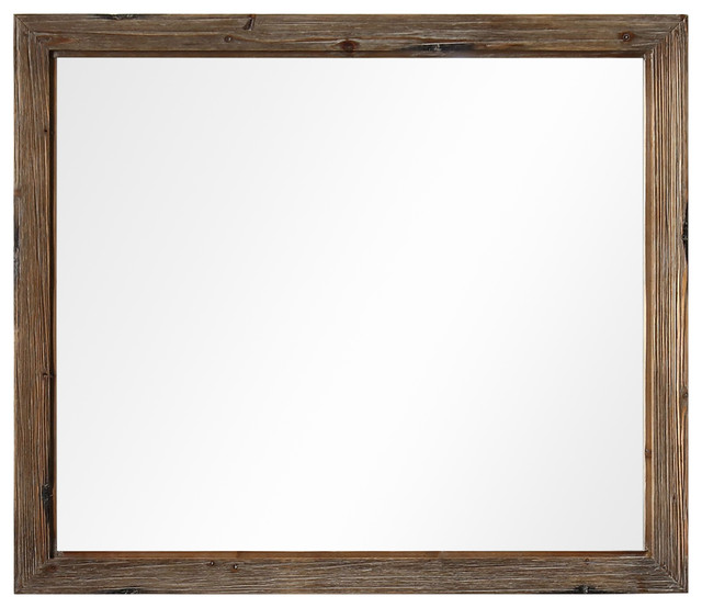 Legion Furniture Mirror, Rustic Brown, 24", 24" - Rustic - Bathroom ...
