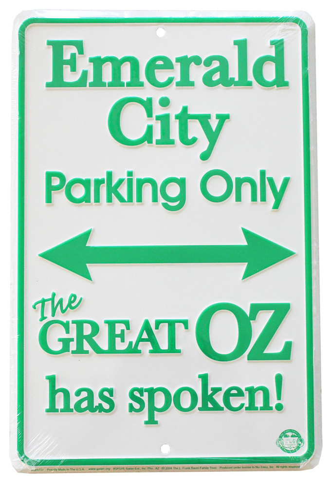 Emerald City Parking Sign - Contemporary - Novelty Signs - by FlagLine ...