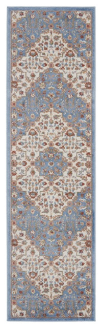 Nourison Elation Runner Area Rug, 2'3"x7'6" - Mediterranean - Hall And ...