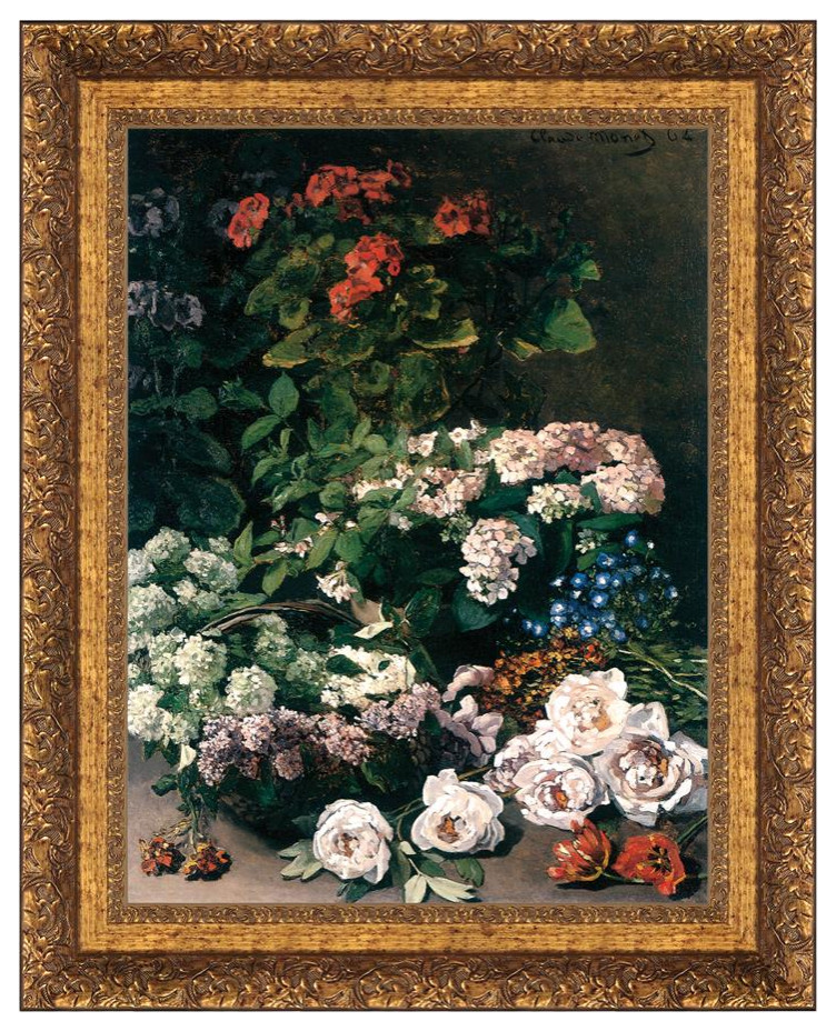 Design Toscano 37x47 Spring Flowers 1864 Canvas - Traditional - Prints ...