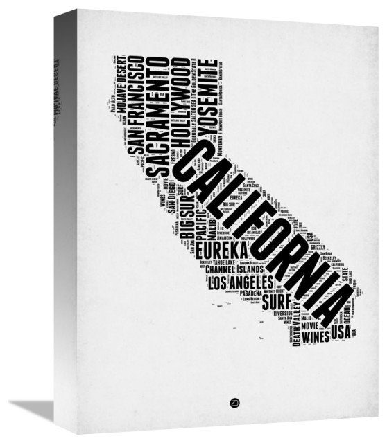 "California Word Cloud 2" Fine Art Print, 12" x 16" - Modern - Prints ...