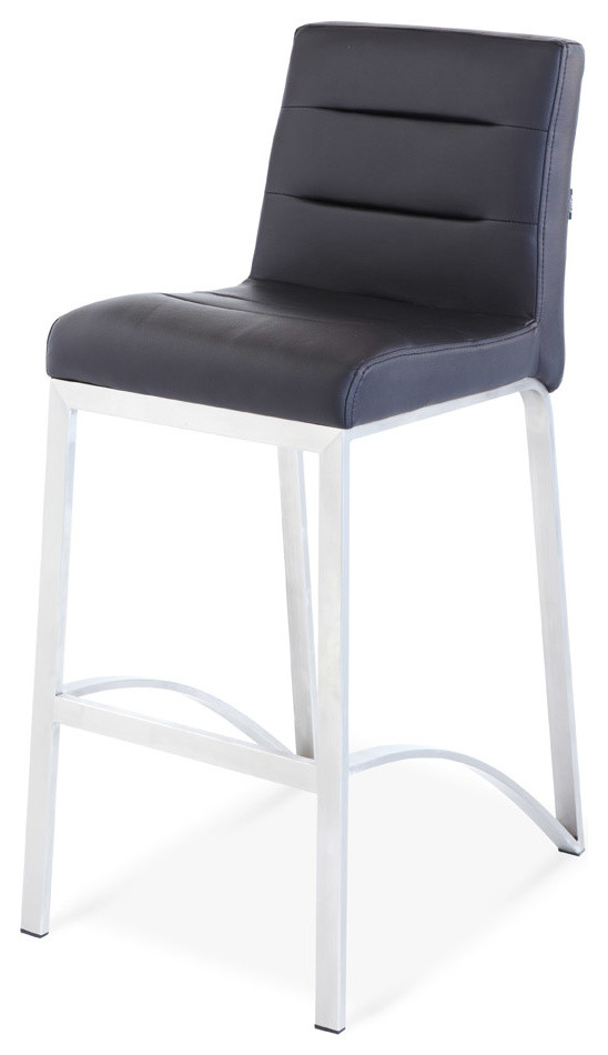 Lynx Counter Height Contemporary Stool With Metal Base - Contemporary ...
