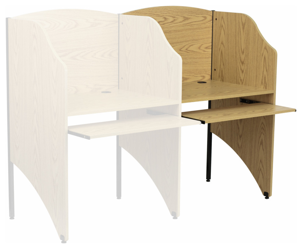 Roseto FFIF48986 31-15/16"W Metal Framed Wood Study Carrel ...