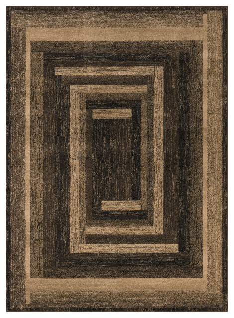 United Weavers Highlands The Maze Brown 7'10"x 10'6" - Contemporary ...