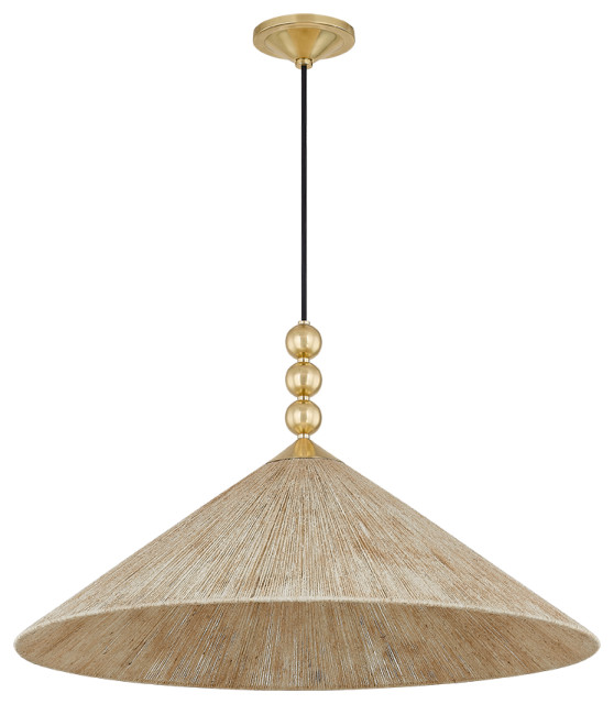 Dabito x Mitzi Song 17.5" Pendant Aged Brass, 30 - Beach Style ...