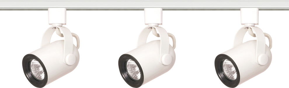 Nuvo Track Lighting 3-Light Halogen Track Light Fixture, White ...