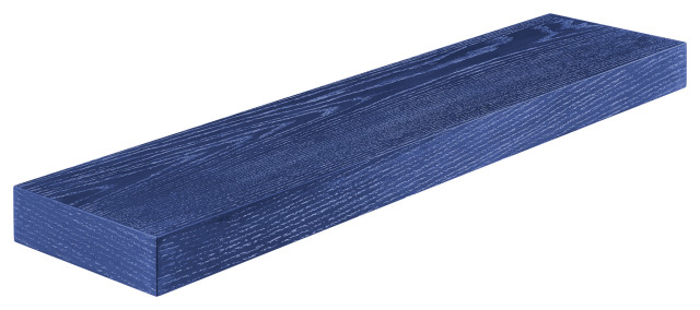 Barney Floating Shelf/Shelving, High Gloss Deep Blue - Contemporary ...