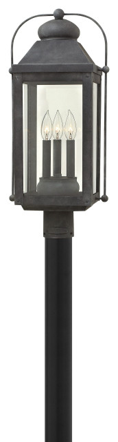 Aged Zinc LED Post Top Pier Mount from the Anchorage Collection, 11.000 ...