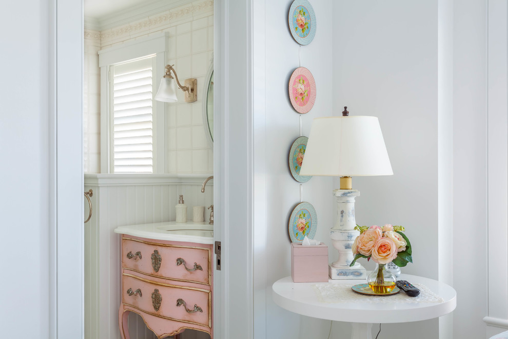 Beach Home with a French Twist - Shabby-Chic Style - Powder Room ...