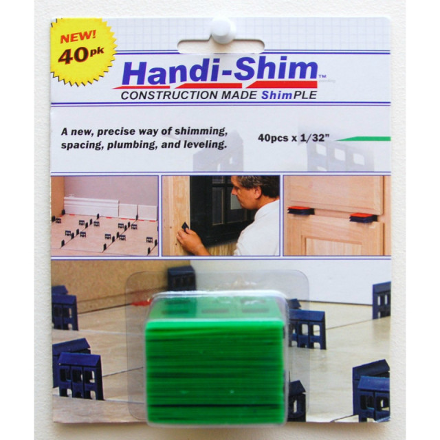 Handi-Shim HS13240GR Plastic Shim, 1/32", Green, 40-PC - Building ...