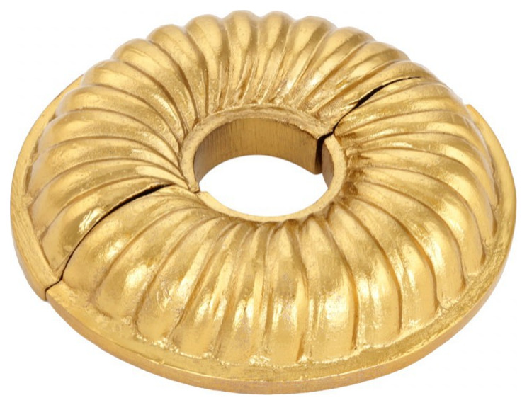 Le Cruller Radiator Flange BRASS Lacquered 1/2" (IPS) pipe 7/8" inside ...