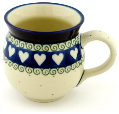 Polmedia Polish Pottery 16 oz. Stoneware Bubble Mug - Farmhouse - Mugs ...