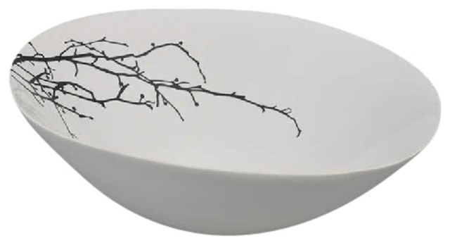Urbane decorative Ceramic Bowl, White - Contemporary - Decorative Bowls ...