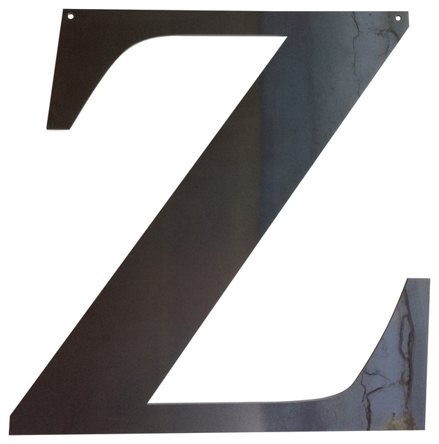 Rustic Large Letter "Z" - Contemporary - Wall Letters - by Precision ...