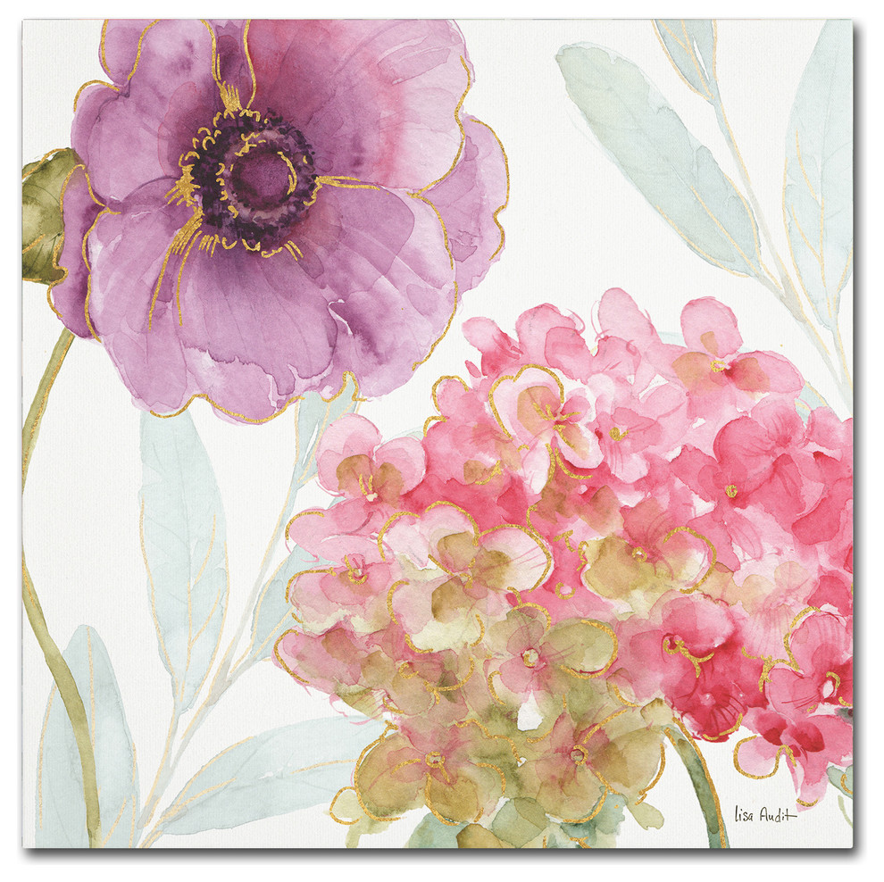 Lisa Audit 'Rainbow Seeds Flowers V' Canvas Art, 14"x14" - Contemporary ...