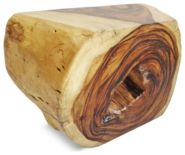 Organic Monkey Pod Side Table - Rustic - Console Tables - by Design Mix ...
