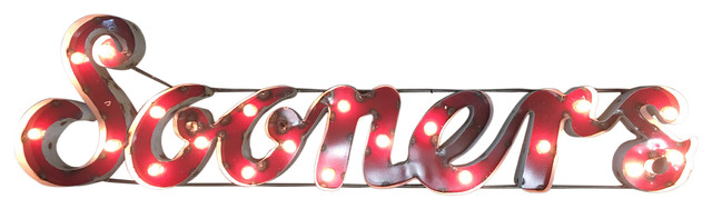 Oklahoma Sooners Recycled Metal Wall Decor - Contemporary - Metal Wall ...