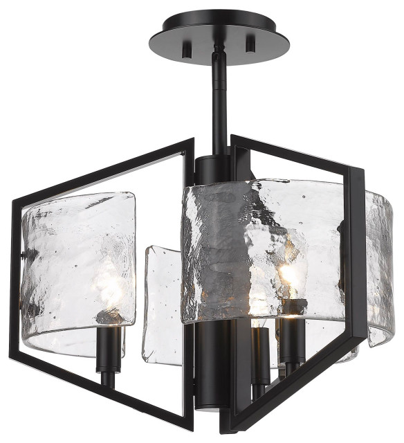 Golden Varsha 3-Light Ceiling Light in Matte Black, 15.000 ...