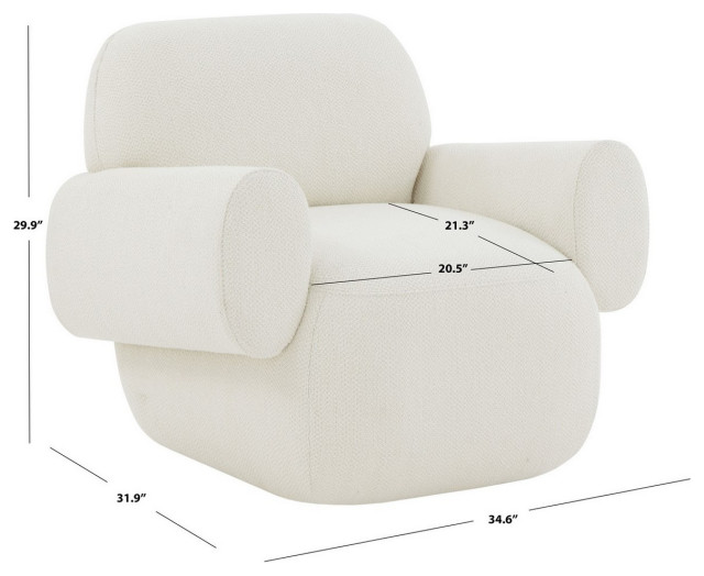 Safavieh Couture Pryce Upholstered Accent Chair, #N/A - Transitional ...