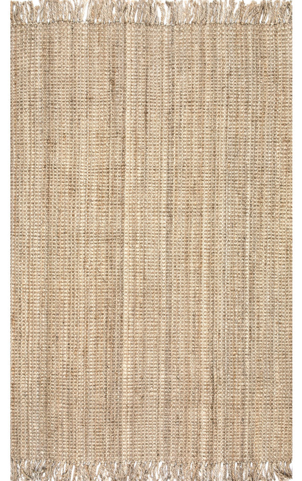 nuLOOM Hand Woven Maui Chunky Loop Rug, 8' - Beach Style - Area Rugs ...