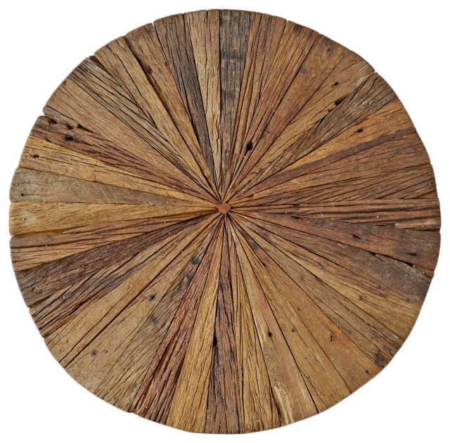 Salvaged Wood Pinwheel Side Table - Industrial - Side Tables And End ...