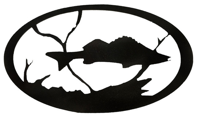 Fish Oval - Rustic - Metal Wall Art - by 7055 Inc. | Houzz