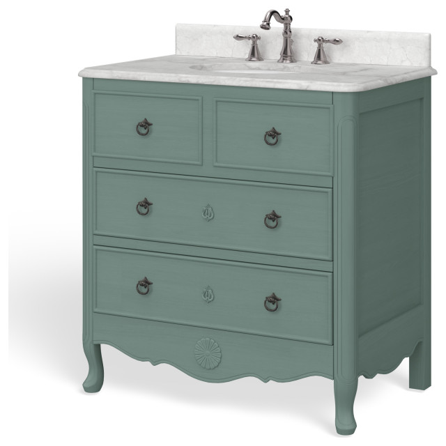 The Clara Bathroom Vanity, 34" - Traditional - Bathroom Vanities And ...