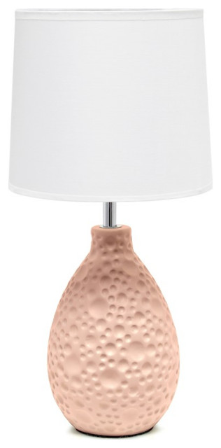 Creekwood Home Essentix 14" Tear Drop Desk Lamp/White Shade, Pink - CWT ...