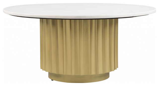Justin Coffee Table White and Gold - Contemporary - Coffee Tables - by ...