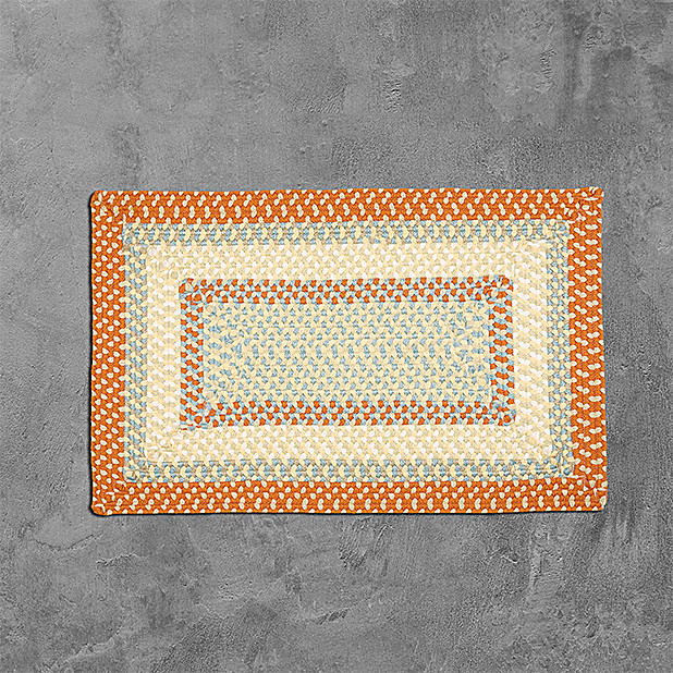 Montego Tangerine 3'x5', Rectangle, Braided Rug - Contemporary ...