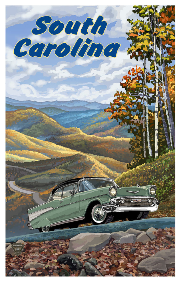 by Artist Paul A. Lanquist South Carolina Art Print, 24"x36 ...