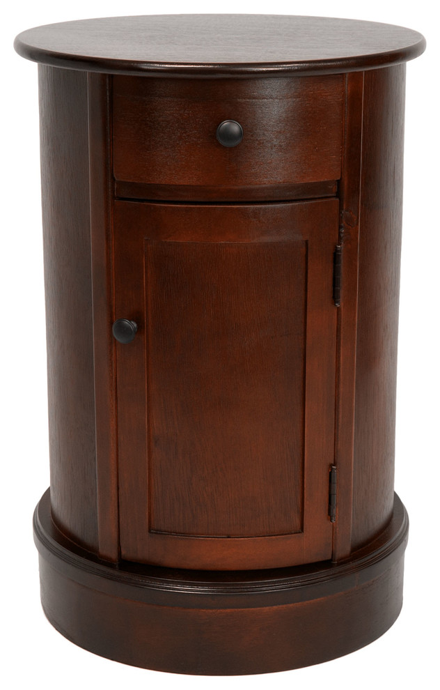 26" High Classic Circular Nightstand - Transitional - Nightstands And ...
