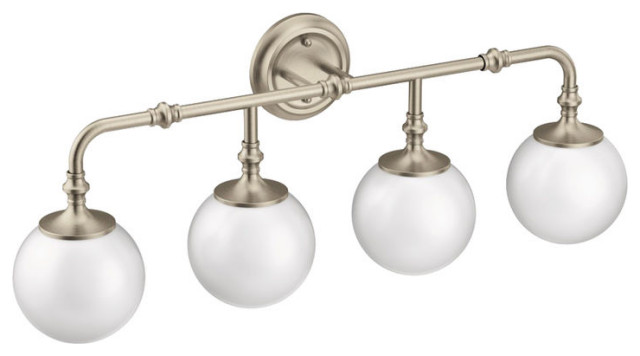Moen YB0564BN CSI Colinet Four Globe Bath Sconce Light, Brushed Nickel ...