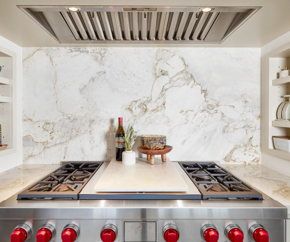 Calacatta Capixaba Stove Area - Kitchen - Phoenix - by Arizona Tile | Houzz