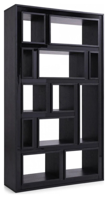 Roger Contemporary Black Ash Bookcase - Transitional - Bookcases - by ...