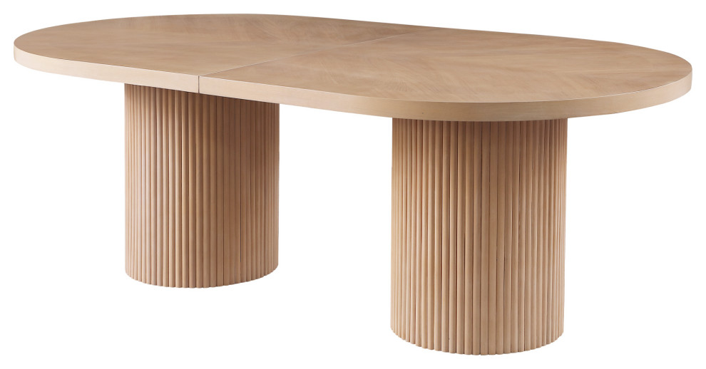 Dobby Mid-Century Modern Extendable Wooden Dining Table - Transitional ...