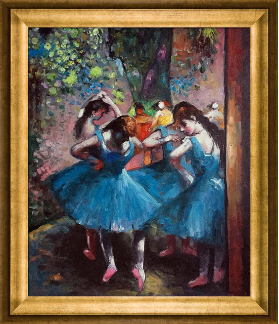 Dancers in Blue - Modern - Paintings - by overstockArt | Houzz