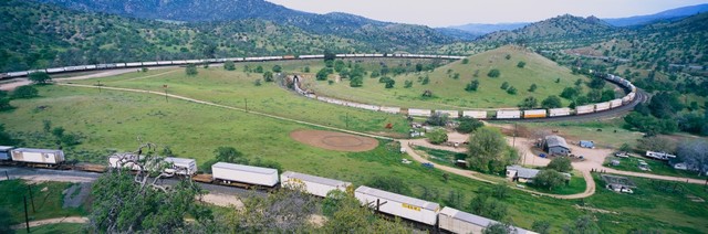 The Tehachapi Train Loop Near Tehachapi California Print, 36 x 12 ...