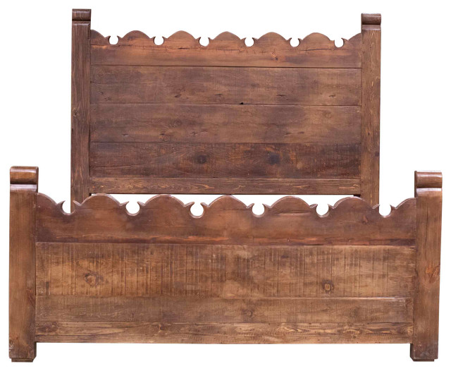 Santa Fe Reclaimed Wood Bed, Queen - Rustic - Platform Beds - by FoxDen ...