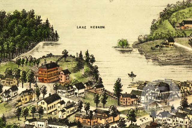 Historic Monson, ME Map 1889, Vintage Maine Art Print Decor, 24"x36 ...