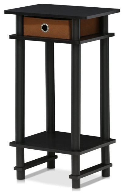 Contemporary Style End Table, 1-Pack, Espresso - Transitional - Side ...
